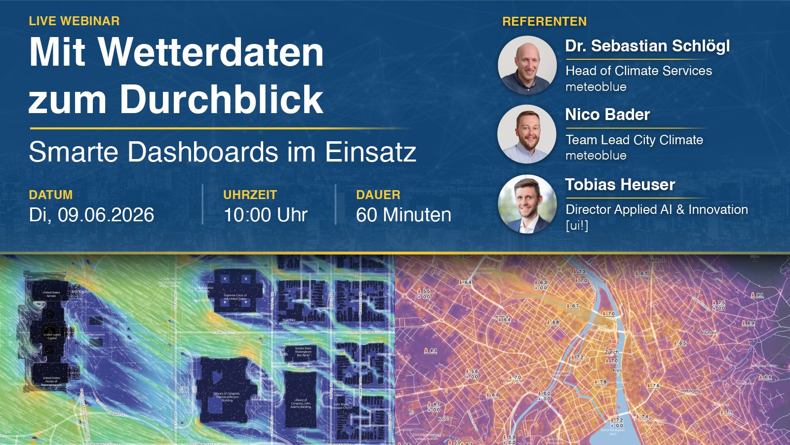 Webinar zu Smart Urban Dashboards von meteoblue und [ui!] - meteoblue